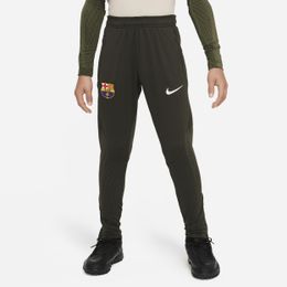 FC Barcelona Strike Nike Dri-FIT Strick-Fußballhose für ältere Kinder - Grün
