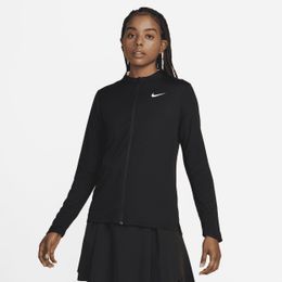 Nike Dri-FIT UV Advantage Damen-Oberteil mit durchgehendem Reißverschluss - Schwarz