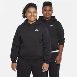 Nike Sportswear Club Fleece Hoodie für ältere Kinder (erweiterte Größe) - Schwarz