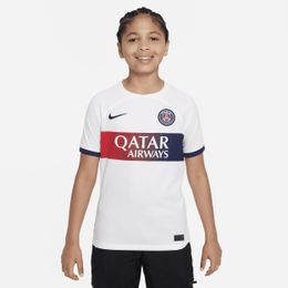 Paris Saint-Germain 2023/24 Stadium Away Nike Dri-FIT Fußballtrikot für ältere Kinder - Weiß
