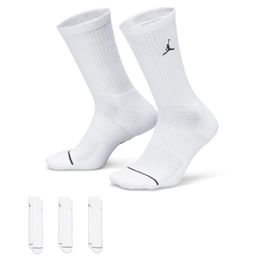 Jordan Crew-Socken für jeden Tag (3 Paar) - Weiß