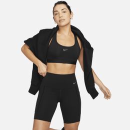 Nike Universa Bike-Shorts mit Taschen, mittlerem Halt und hohem Bund für Damen (ca. 20,5 cm) - Schwarz