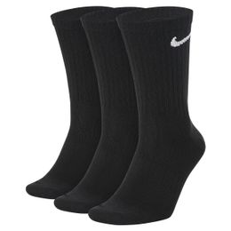 Nike Everyday Lightweight Crew-Trainingssocken (3 Paar) - Schwarz