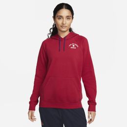 FC Barcelona Essential Nike Fleece-Hoodie für Damen - Rot