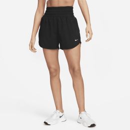 Nike One Dri-FIT Shorts mit Futter und besonders hohem Taillenbund für Damen (ca. 7,5 cm) - Schwarz