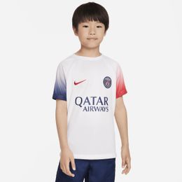 Paris Saint-Germain Academy Pro Away Nike Dri-FIT Pre-Match-Fußballoberteil für ältere Kinder - Weiß