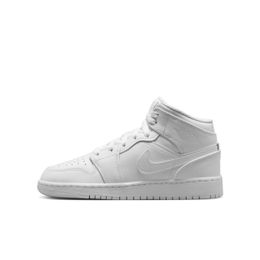 Jordan 1 Mid Schuh für ältere Kinder - Weiß