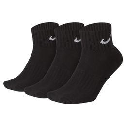 Nike gepolsterte Knöchelsocken (3 Paar) - Schwarz