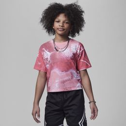 Jordan Essentials New Wave Allover Print Tee T-Shirt für ältere Kinder (Mädchen) - Pink