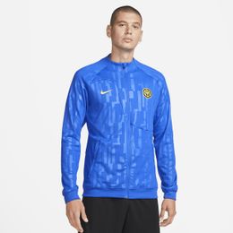 Inter Milan Academy Pro Nike Strick-Fußballjacke mit durchgehendem Reißverschluss für Herren - Blau