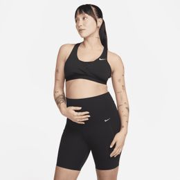 Nike Zenvy (M) Biker-Shorts mit sanftem Halt, hohem Taillenbund und Taschen für Damen (ca. 20 cm)(Umstandskleidung) - Schwarz