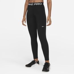 Nike Pro Leggings mit mittelhohem Bund und Mesh-Einsatz für Damen - Schwarz