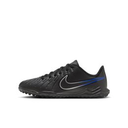 Nike Jr. Tiempo Legend 10 Club Low Top Fußballschuh für Turf für jüngere/ältere Kinder - Schwarz