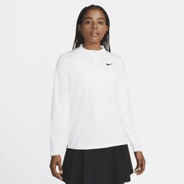 Nike Dri-FIT UV Advantage Damen-Oberteil mit Halbreißverschluss - Weiß