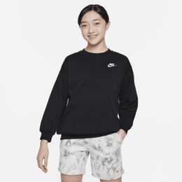 Nike Sportswear Club Fleece extragroßes Sweatshirt für ältere Kinder (Mädchen) - Schwarz