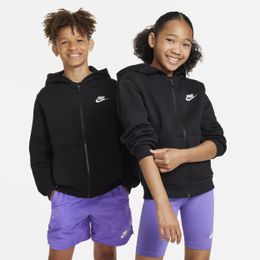 Nike Sportswear Club Fleece Kapuzenjacke für ältere Kinder - Schwarz