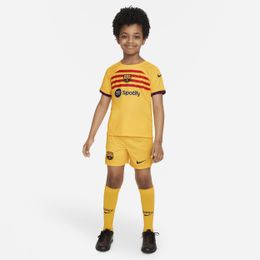 FC Barcelona 2023/24 Fourth Nike Fußballtrikot-Set für jüngere Kinder - Gelb