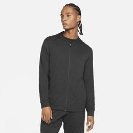 Nike Yoga Dri-FIT Herrenjacke mit durchgehendem Reißverschluss - Schwarz