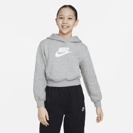 Nike Sportswear Club Fleece Kurz-Hoodie für ältere Kinder (Mädchen) - Grau