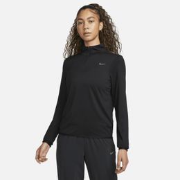 Nike Swift Element UV-Schutz Laufoberteil mit Viertelreißverschluss für Damen - Schwarz