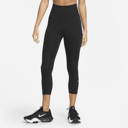 Nike One 3/4-Leggings mit hohem Bund und Damen - Schwarz