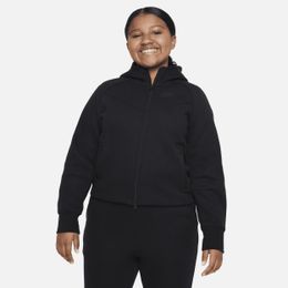 Nike Sportswear Tech Fleece Hoodie mit durchgehendem Reißverschluss für ältere Kinder (Mädchen) (erweiterte Größe) - Schwarz