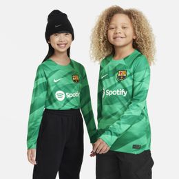 FC Barcelona 2023/24 Stadium Nike Dri-FIT Fußballtrikot für ältere Kinder - Grün