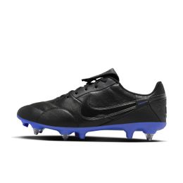 NikePremier 3 Low Top Fußballschuh für weichen Rasen - Schwarz