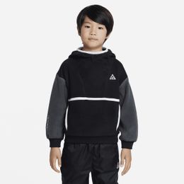 Nike ACG Polartec Wolf Tree Pullover Hoodie Hoodie für jüngere Kinder - Schwarz