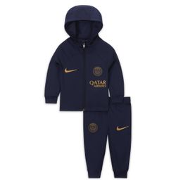 Paris Saint-Germain Strike Nike Dri-FIT Trainingsanzug mit Kapuze für Babys/Kleinkinder - Blau