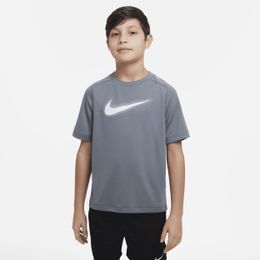 Nike Multi Dri-FIT Trainingsoberteil mit Grafik für ältere Kinder (Jungen) - Grau