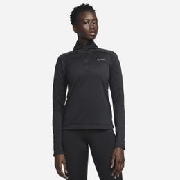 Nike Dri-FIT Pacer Damen-Pullover mit Viertelreißverschluss - Schwarz