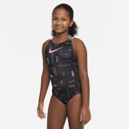 Nike Einteiliger Badeanzug mit Spiderback für ältere Kinder (Mädchen) - Schwarz