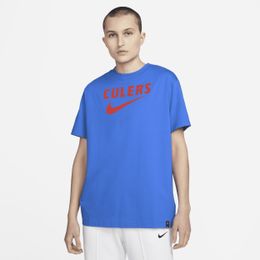 Nike FC Barcelona Swoosh Fußball-T-Shirt für Damen - Blau