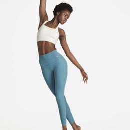 Nike Zenvy 7/8-Leggings mit sanftem Halt und hohem Taillenbund für Damen - Blau