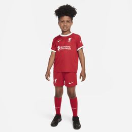 Liverpool FC 2023/24 Home dreiteiliges Nike Dri-FIT-Set für jüngere Kinder - Rot