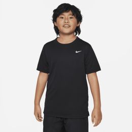 Nike Dri-FIT Miler Kurzarm-Trainingsoberteil für ältere Kinder (Jungen) - Schwarz