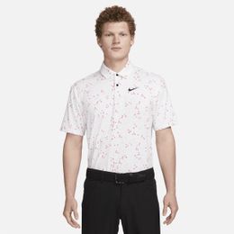 Nike Dri-FIT Tour Golf-Poloshirt mit Blumendesign für Herren - Weiß