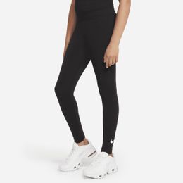 Nike Sportswear Favorites Swoosh-Leggings für ältere Kinder (Mädchen) - Schwarz