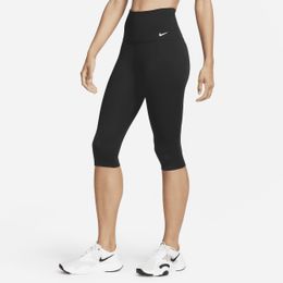 Nike One Capri-Leggings mit hohem Bund für Damen - Schwarz