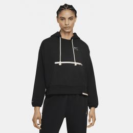 Nike Dri-FIT Swoosh Fly Standard Issue Basketball-Hoodie für Damen - Schwarz