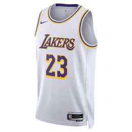 Los Angeles Lakers Association Edition 2022/23 Nike Dri-FIT NBA Swingman Trikot für Herren - Weiß