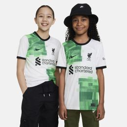 Liverpool FC 2023/24 Stadium Away Nike Dri-FIT Fußballtrikot für ältere Kinder - Weiß