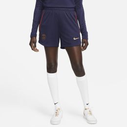 Paris Saint-Germain Strike Nike Dri-FIT Strick-Fußballshorts für Damen - Blau