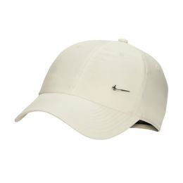 Nike Dri-FIT Club unstrukturierte Metall-Swoosh-Cap - Weiß