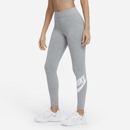 Nike Sportswear Essential Logo-Leggings mit hohem Bund für Damen - Grau
