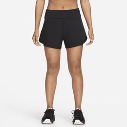 Nike Dri-FIT Bliss 2-in-1-Shorts mit mittelhohem Bund für Damen (ca. 7,5 cm) - Schwarz