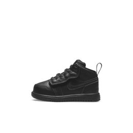 Jordan 1 Mid Schuh für Babys und Kleinkinder - Schwarz