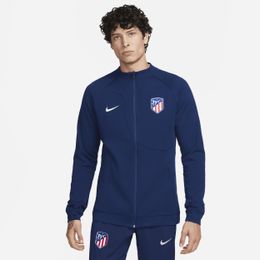 Atlético Madrid Academy Pro Nike Strick-Fußballjacke mit durchgehendem Reißverschluss für Herren - Blau