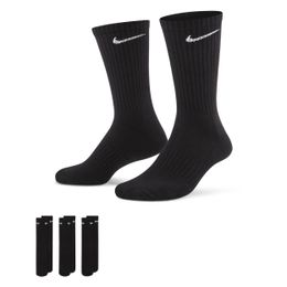 Nike Everyday Cushioned Crew-Trainingssocken (3 Paar) - Schwarz